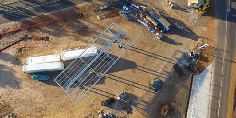 Prefab Gas station canopy 23.37mx12mx5m