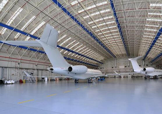 Prefab steel space frame hangar building metal aircraft hangar | LF ...